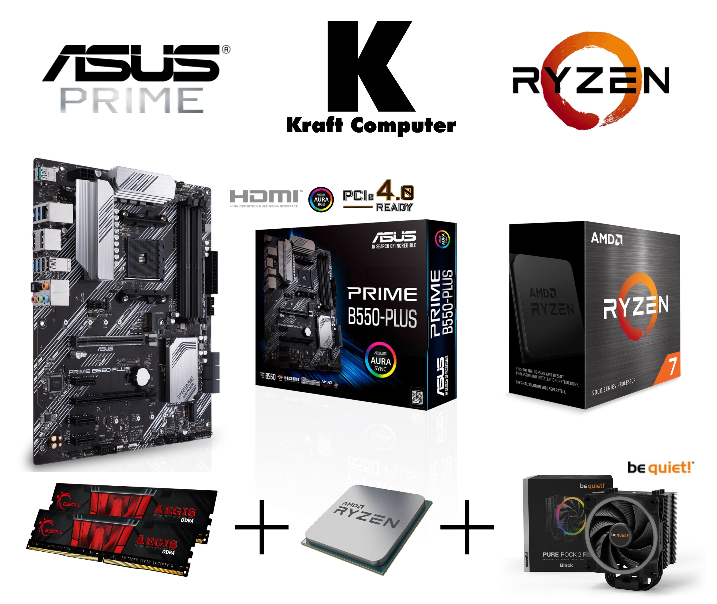 Kraft Computer Schmiede - Ryzen 7 5800X (8x4,7GHz) + ASUS PRIME B550-PLUS